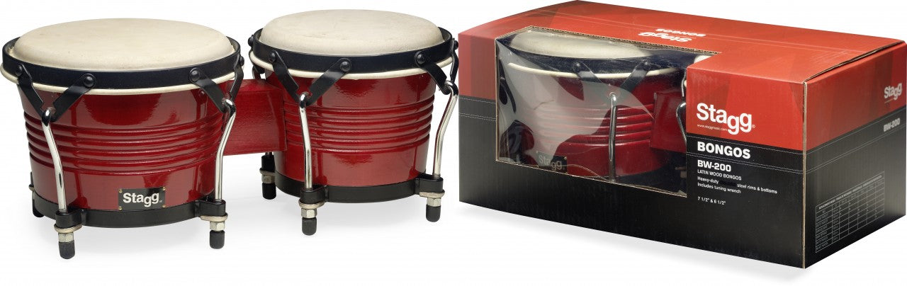 BW-200-CH Wood Bongo,7.5"+6.5" Cherry – The Sound Garden Music Shop